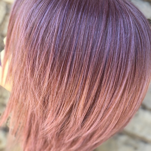 Accessories | Pink Pastel Short Bob Wig Baby Hair Wispy Layers | Poshmark